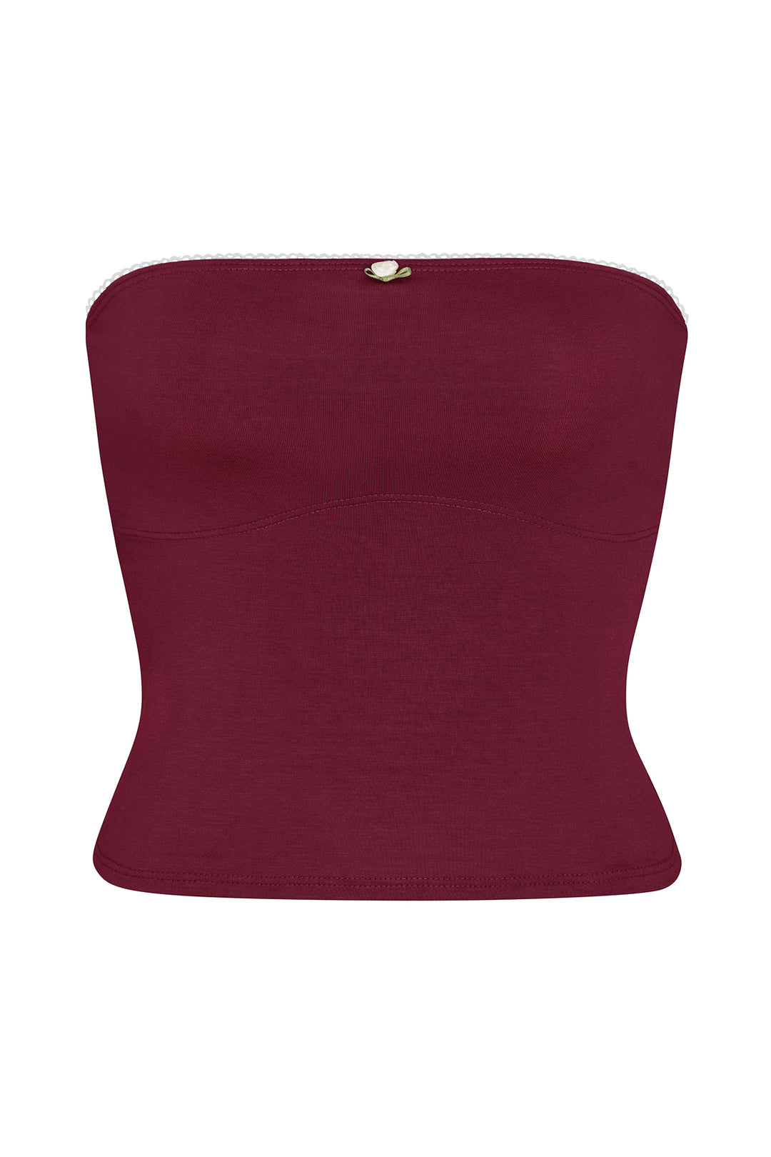 LINED CONTOUR TUBE TOP IN BORDEAUX – RAT BOI